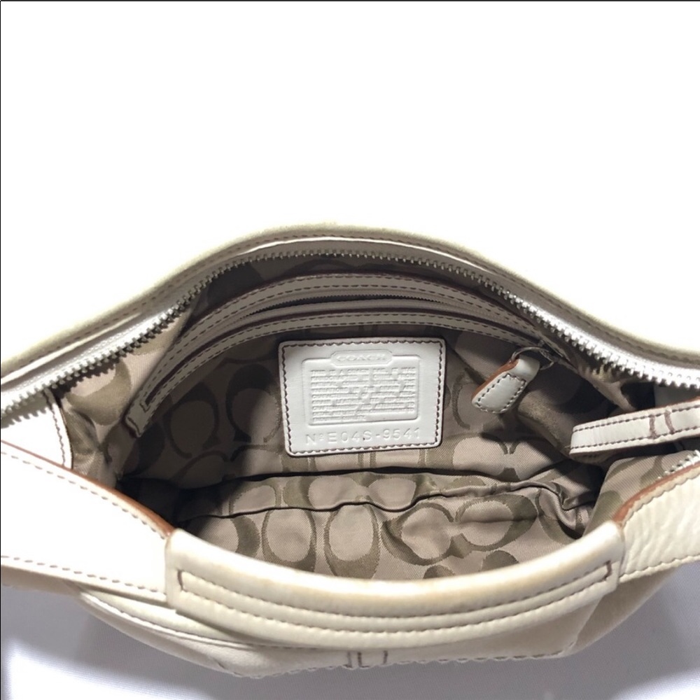 Coach Ivory Leather Mini Hand Bag - Gem